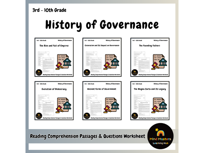 History of Governance Reading Comprehension Passages & Questions ...