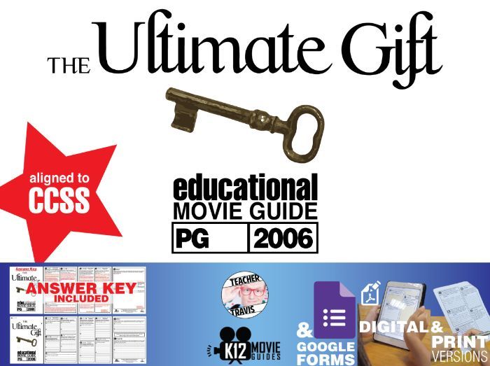 The Ultimate Gift Movie Guide | Questions | Worksheet (PG - 2006 ...