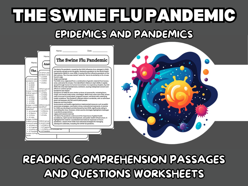 The Swine Flu Pandemic - Epidemics and Pandemics Reading Comprehension ...