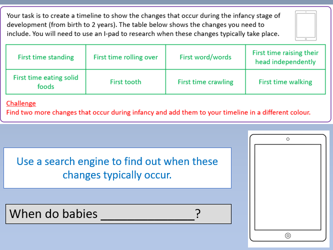 Infancy stage of development lesson and activity - Year 5 KS2 - Animals ...