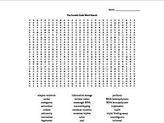 Genetics Vocabulary Review Word Searches Bundle for Distance Learning ...