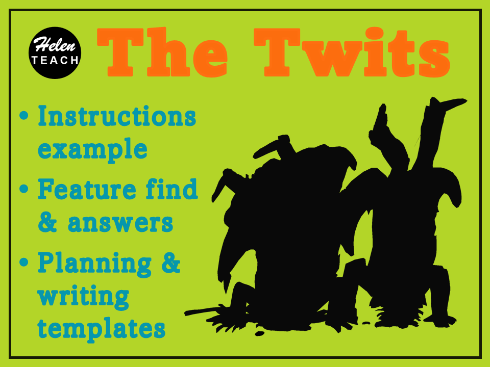 The Twits Instructions Example Text Feature Sheets Answers The Twits Instructions Example Text Feature Sheets Answers