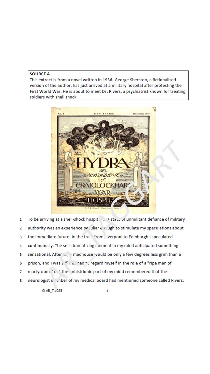 SASSOON - PAPER 1 | 2026 FULL MOCK | AO GRIDS | Teaching Resources