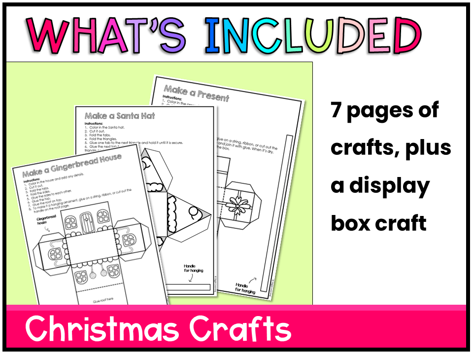 3D Shapes Christmas Crafts Ornaments Nets | Teaching Resources