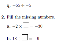 Multiplying and dividing positive and negative numbers worksheet no 2 ...