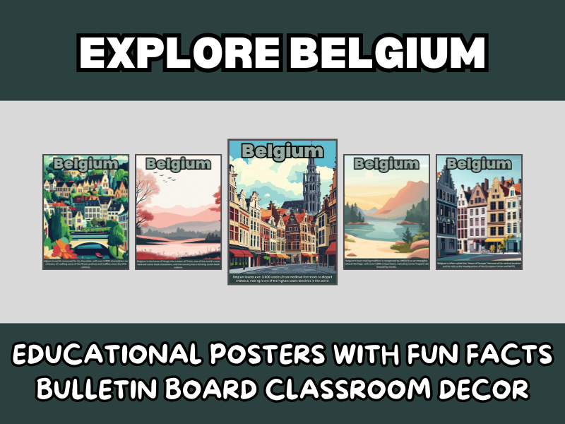 Explore Belgium Europe – Educational Posters with Fun Facts | Bulletin ...