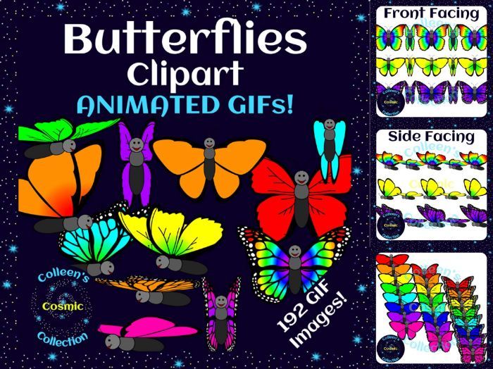 Animated GIF Butterfly Clipart | Teaching Resources