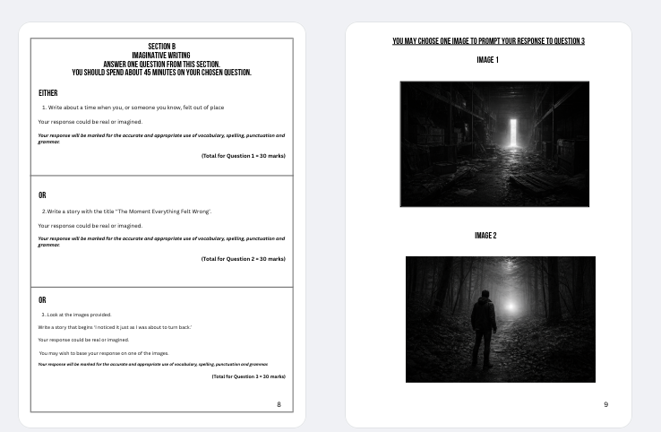 Edexcel IGCSE English Language (4EA1/2) Imaginative Writing Paper 2 ...