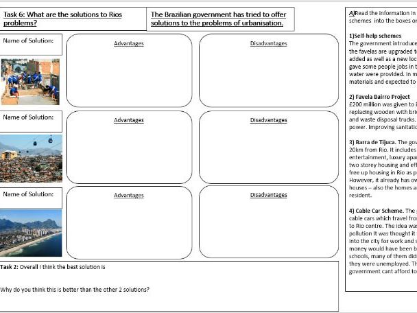 AQA GCSE GEOGRAPHY RIO REVISION BOOKLET Urban Issues and Challenges ...
