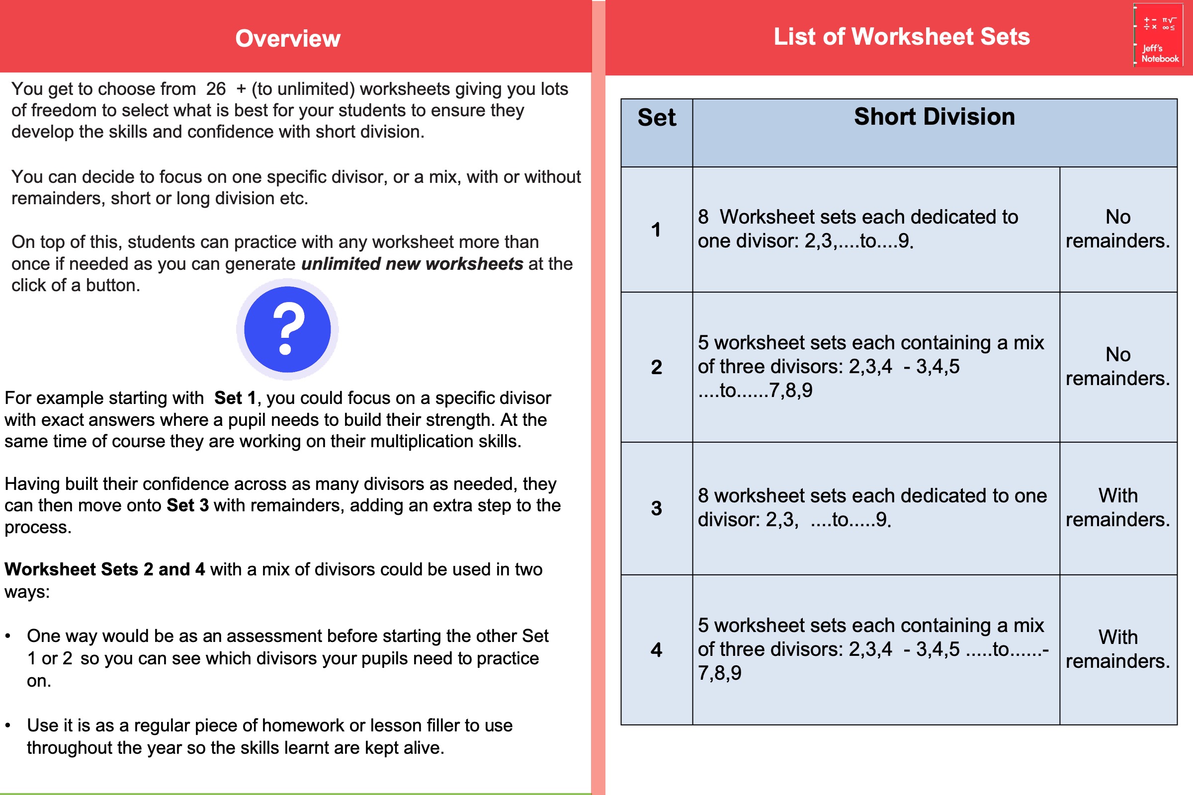 Short Division: 4-digit by 1-digit with & without remainders | Teaching ...