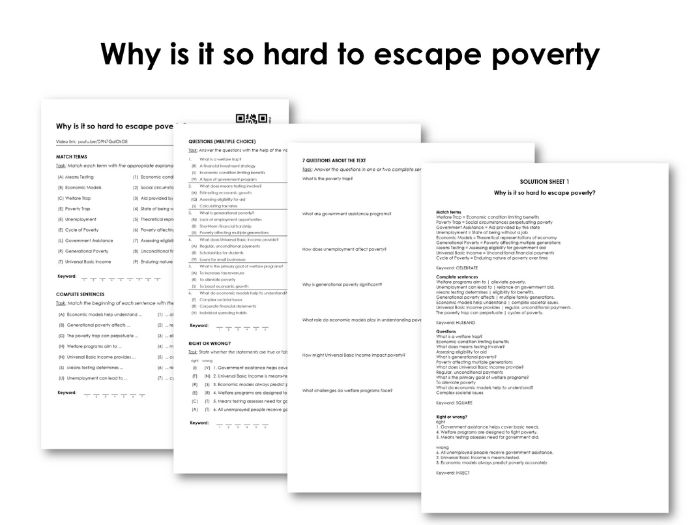 Why is it so hard to escape poverty | Teaching Resources