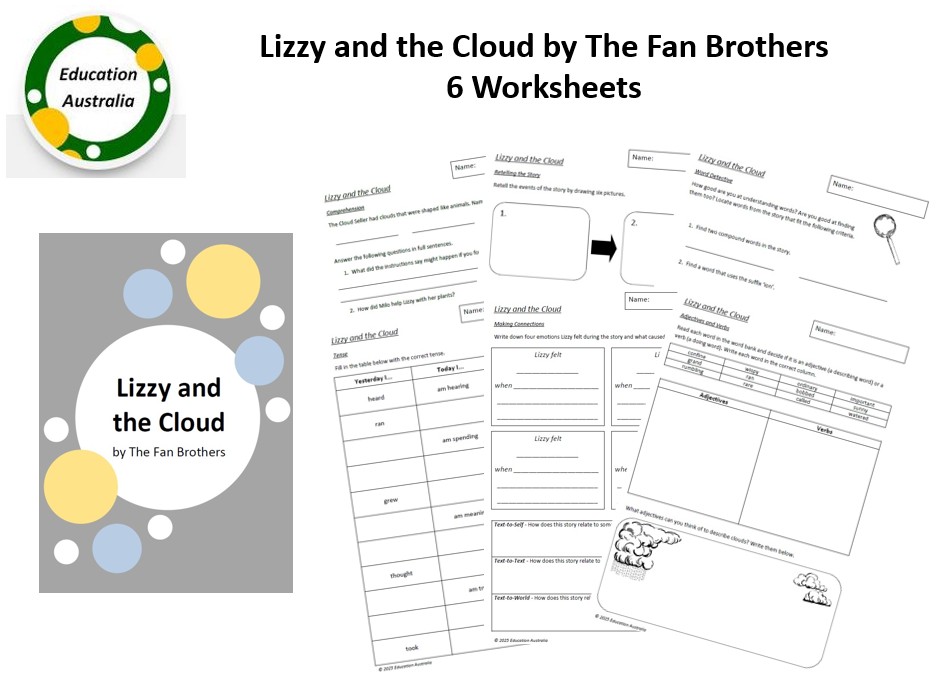 Lizzy and the Cloud by The Fan Brothers - 6 Worksheets - Reading ...