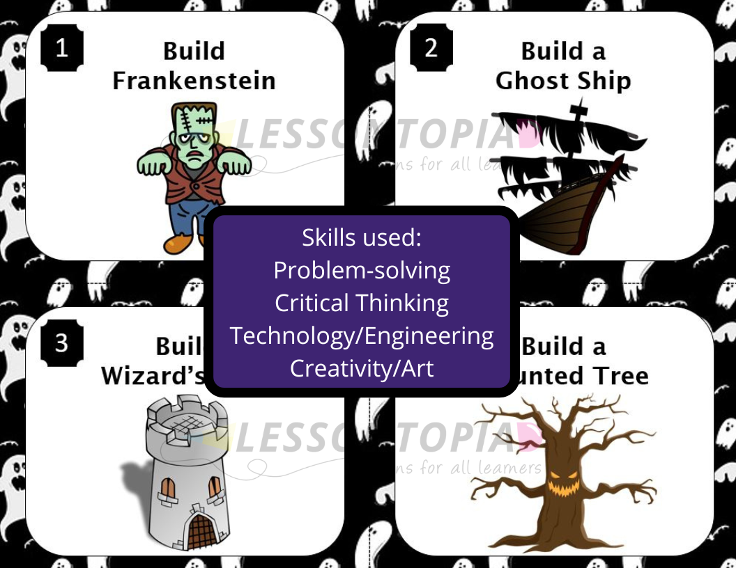 Minecraft Challenges | Halloween | STEM Activities | Teaching Resources