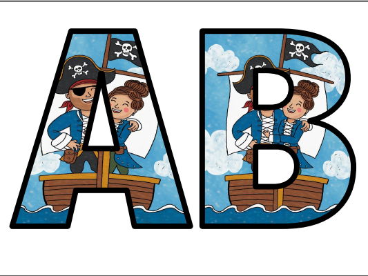 Pirates Dramatic Role Play Center Area Lettering Set Display Title ...