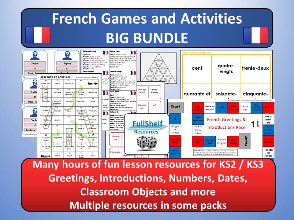 Primary French resources: describing your school