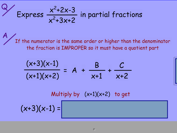 Partial Fractions Teaching Resources