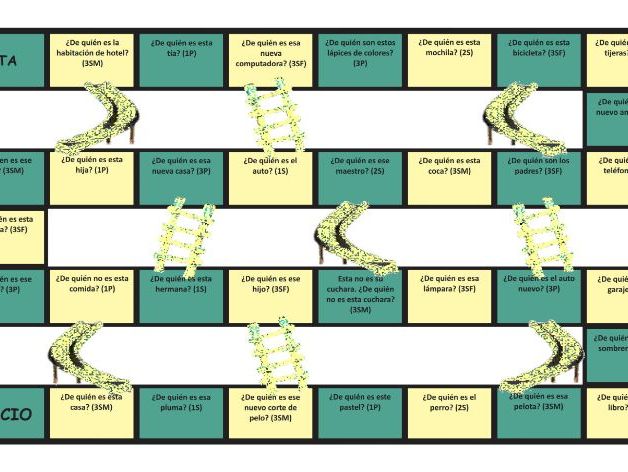 Possessive Pronouns Spanish Chutes and Ladders Board Game | Teaching ...