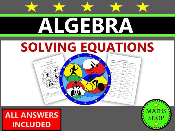Sports Day Maths Solving Equations GCSE Algebra Teaching Resources