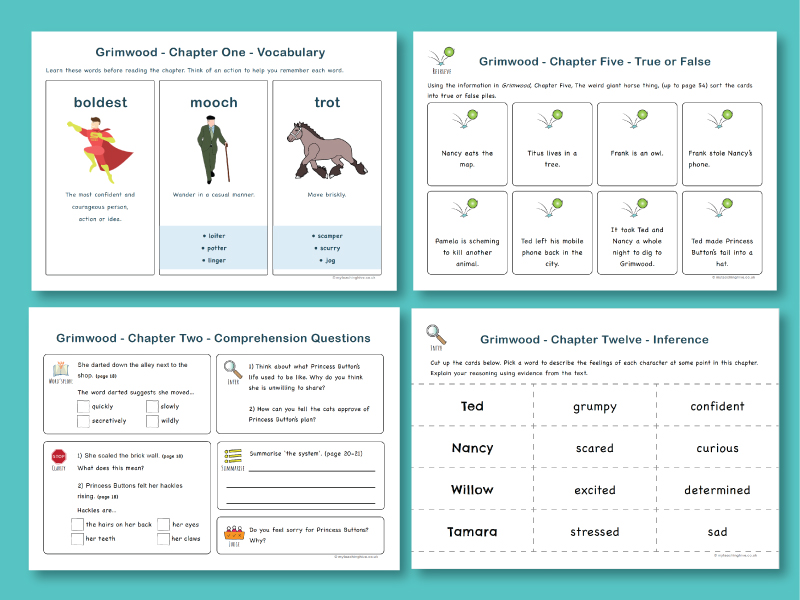 KS2 Grimwood - Reading Comprehension Resources - Year 3 and 4 ...