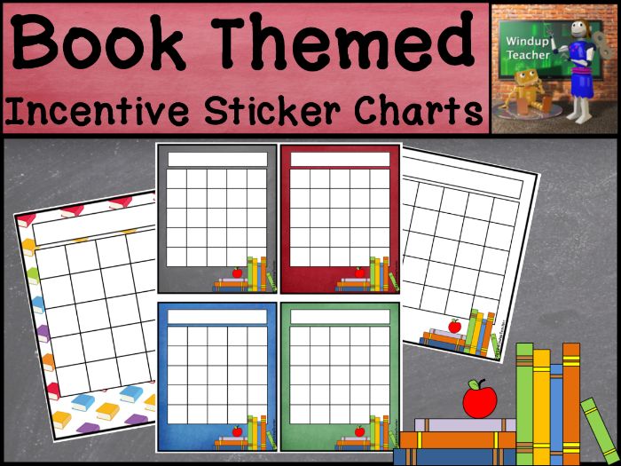 Book Themed Incentive Reward Charts | Teaching Resources