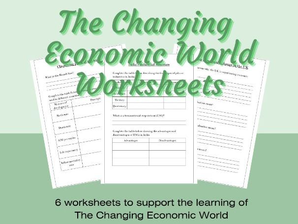 Geography The Changing Economic World Worksheets | Teaching Resources