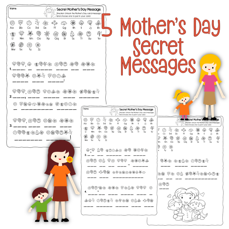 Mother's Day Card and Secret Messages | Teaching Resources