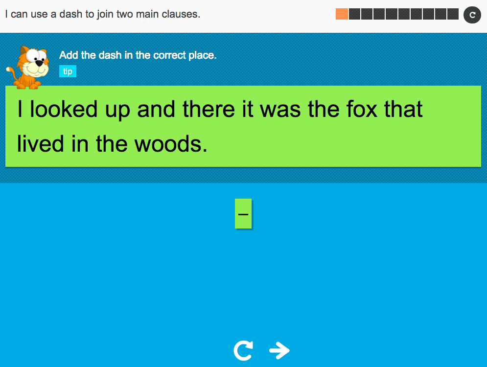 I can use a dash to join two main clauses - Interactive Activity - Year ...