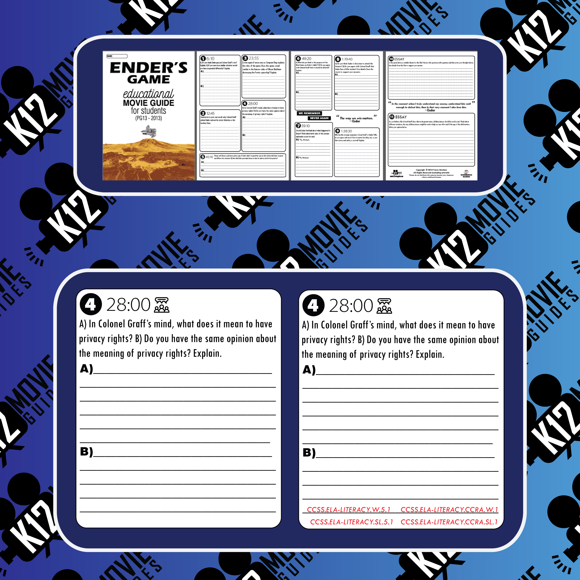 Ender's Game Movie Guide | Questions | Worksheet | Google Slides (PG13 - 2013) | Teaching Resources