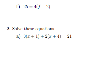 Equations with brackets worksheet (with solutions) | Teaching Resources
