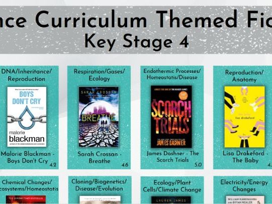 Complete Secondary Science Curriculum Themed Fiction Reading Book List ...