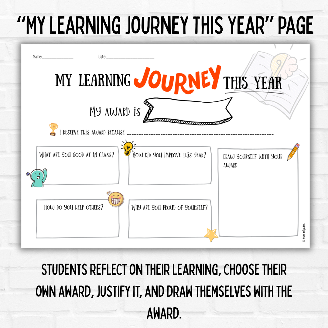 End of Year Classroom Awards with Student Reflection | ESL Speaking and ...