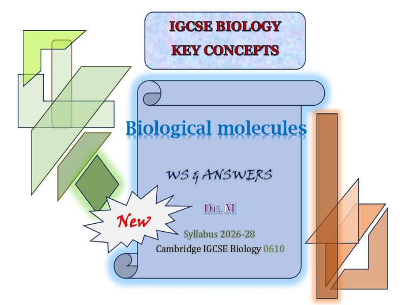 Biological molecules : IGCSE WS & answers | Teaching Resources