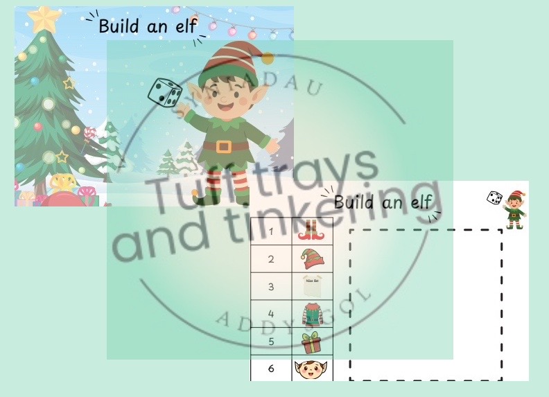elf roll and make fun christmas party game foundation stage ks1 ks2 ...