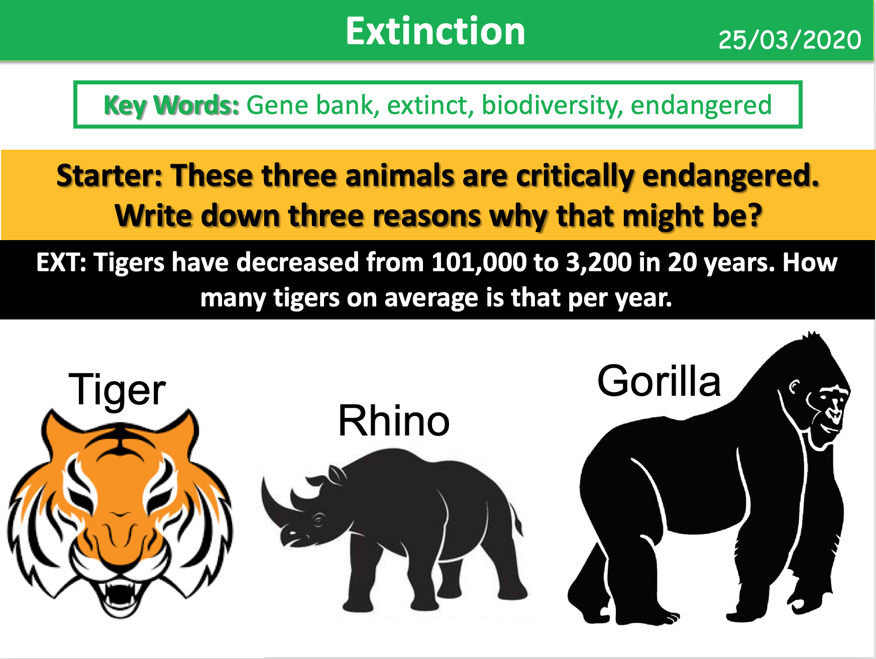 Extinction | Teaching Resources