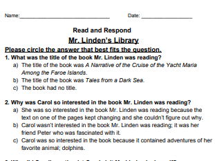 Mr. Linden's Library - Grade 5 HMH Into Reading (Module 9) | Teaching ...