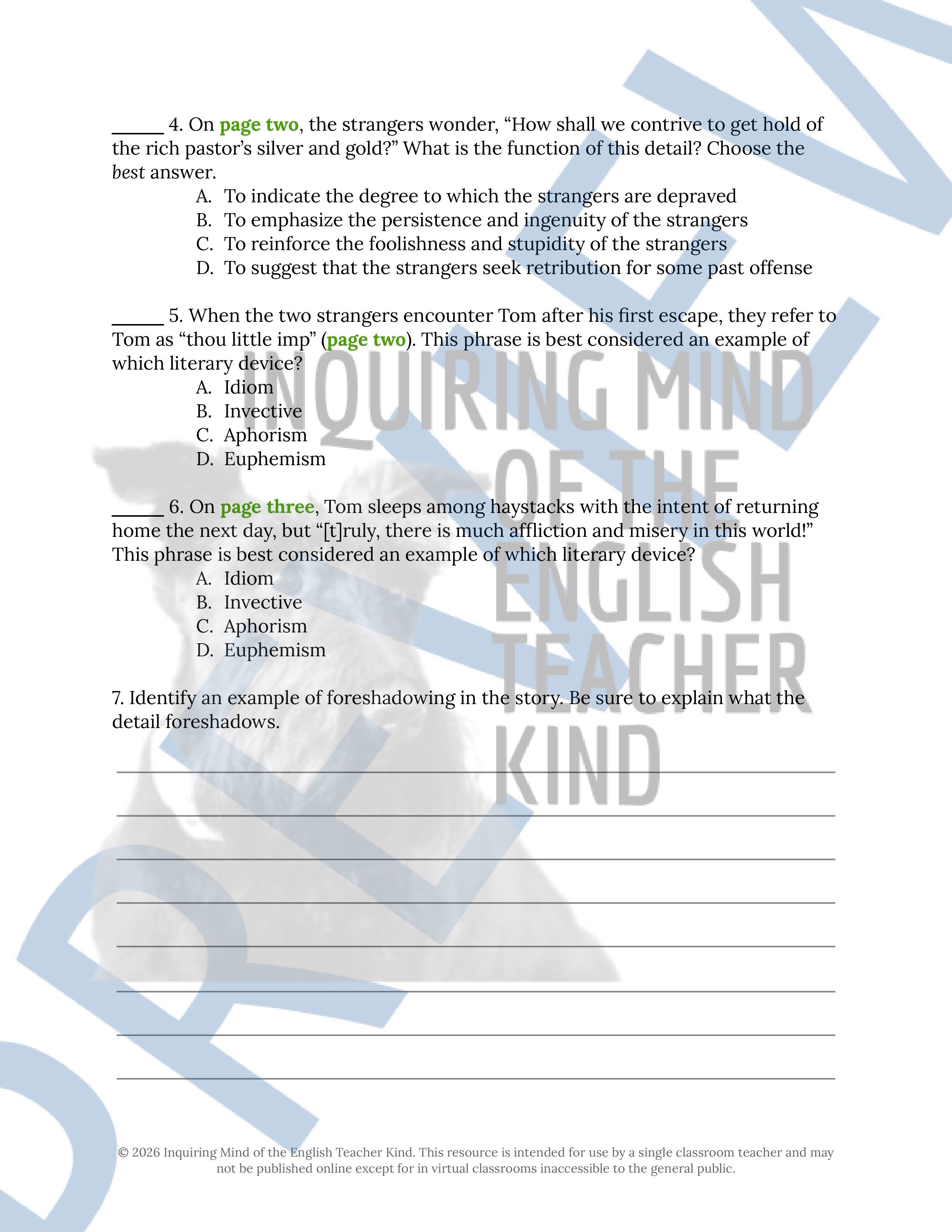 "Tom Thumb" Close Reading Analysis Worksheet | Brothers Grimm Fairy ...