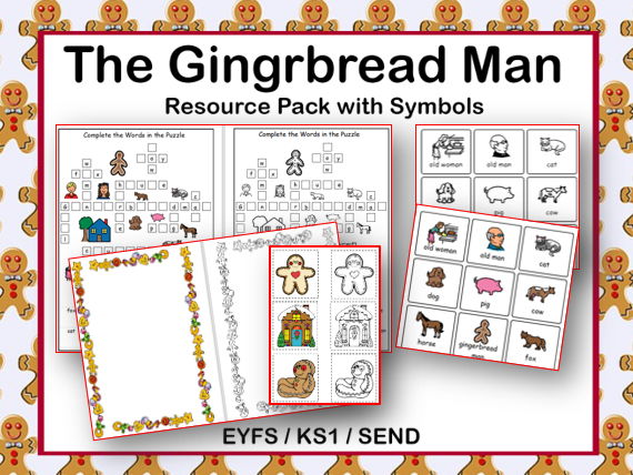 The Gingerbread Man with Symbols Resources | Teaching Resources