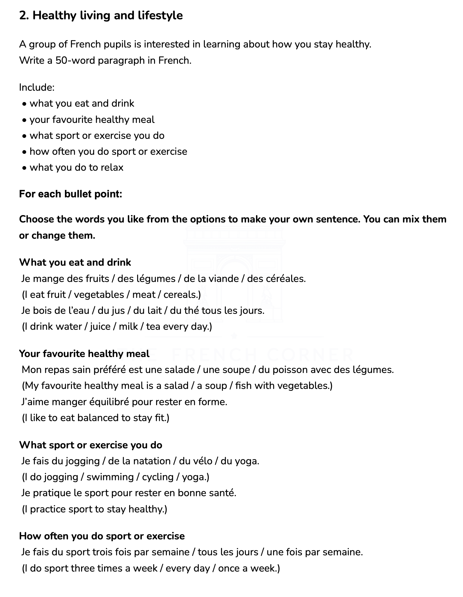 FREE GCSE French 50-Word Writing Practice Workbook (New 2026 Spec ...