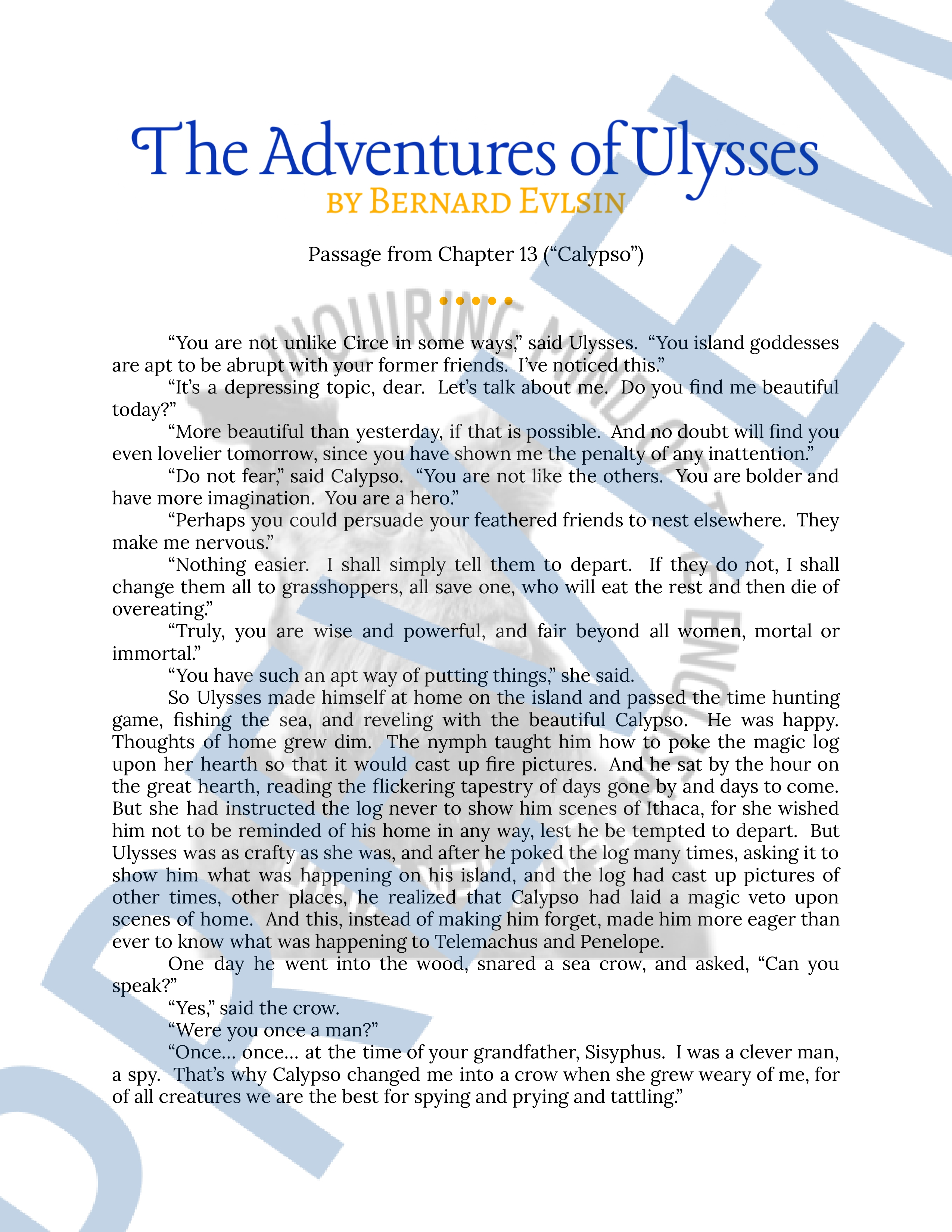 The Adventures of Ulysses Chapter 13 Close Reading Analysis Worksheet ...