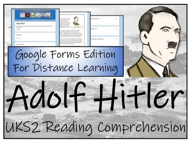UKS2 Adolf Hitler Reading Comprehension Activity | Digital & Print ...