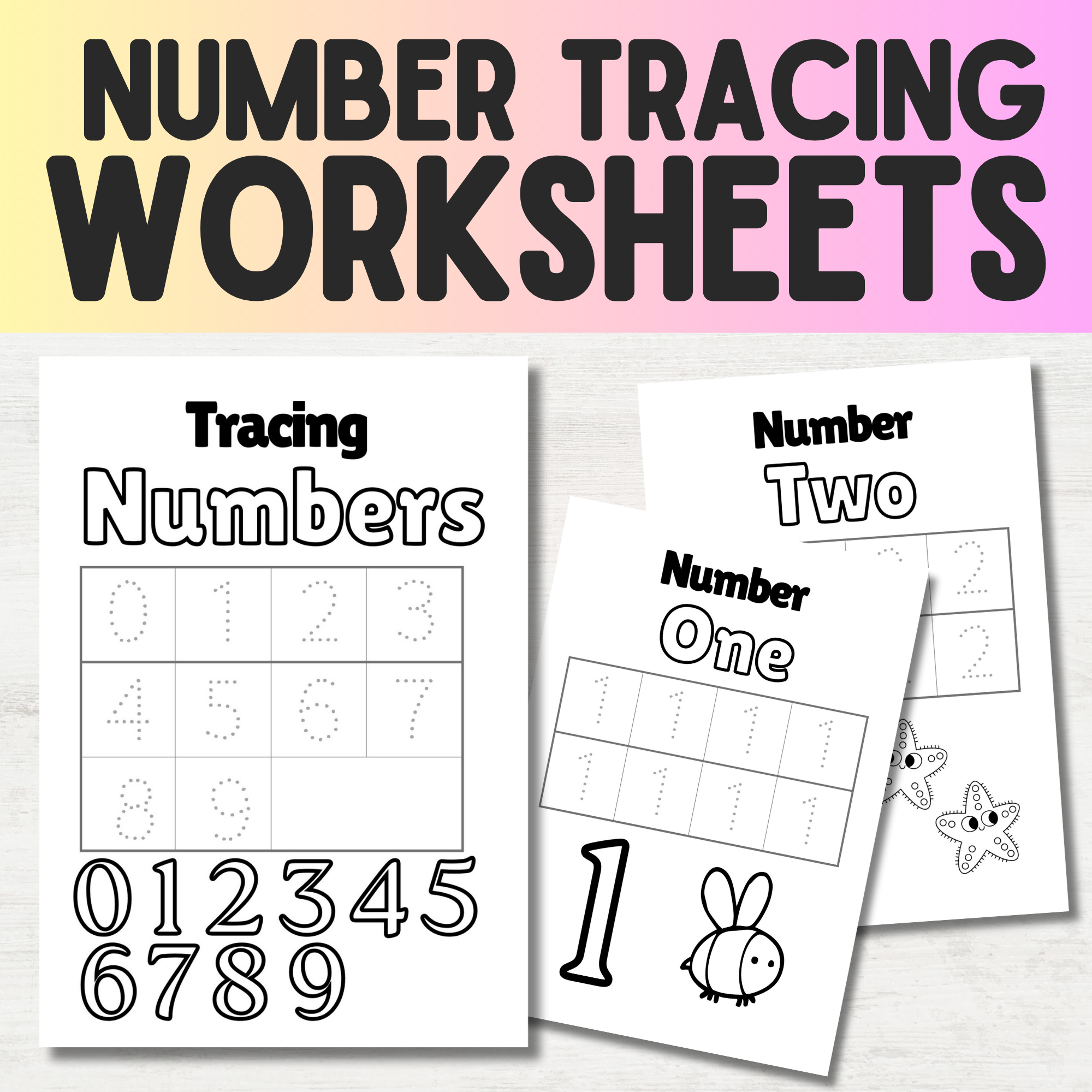 Number Tracing Worksheets 0–9 For Preschool | Teaching Resources