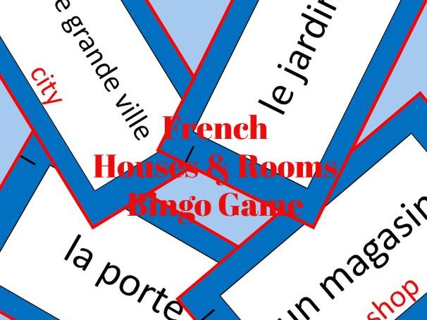 French Houses and Rooms Bingo Game Activity | Teaching Resources