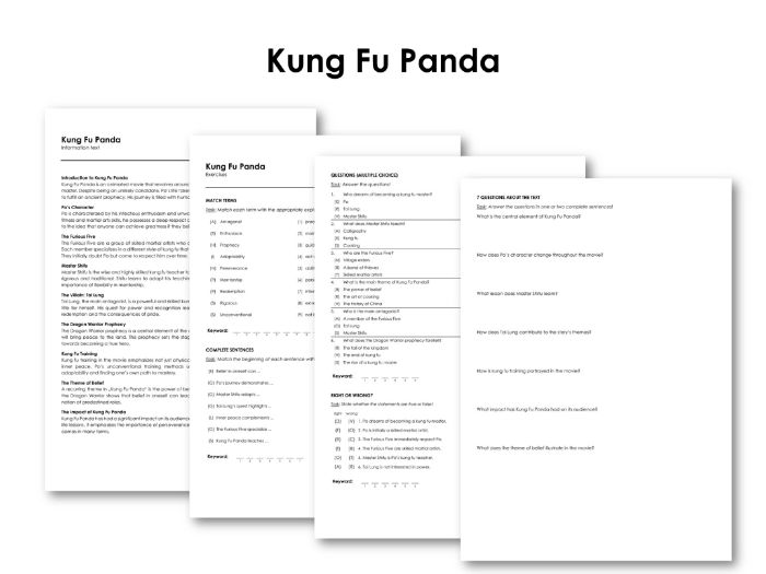 The Movie "Kung Fu Panda" | Teaching Resources
