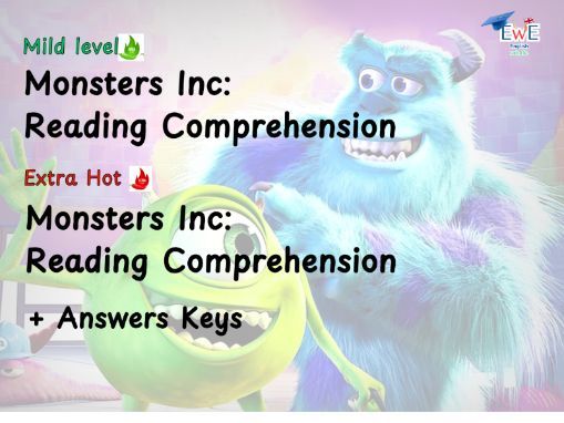 Monsters Inc. Reading Comprehension Resource, Guided Reading Mild ...