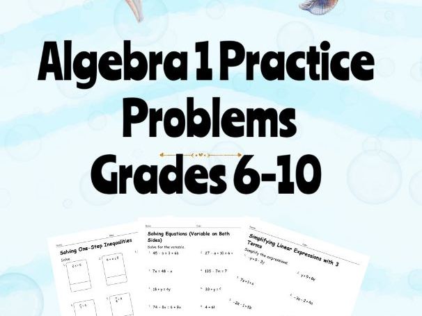 Algebra 1 Worksheets | Teaching Resources
