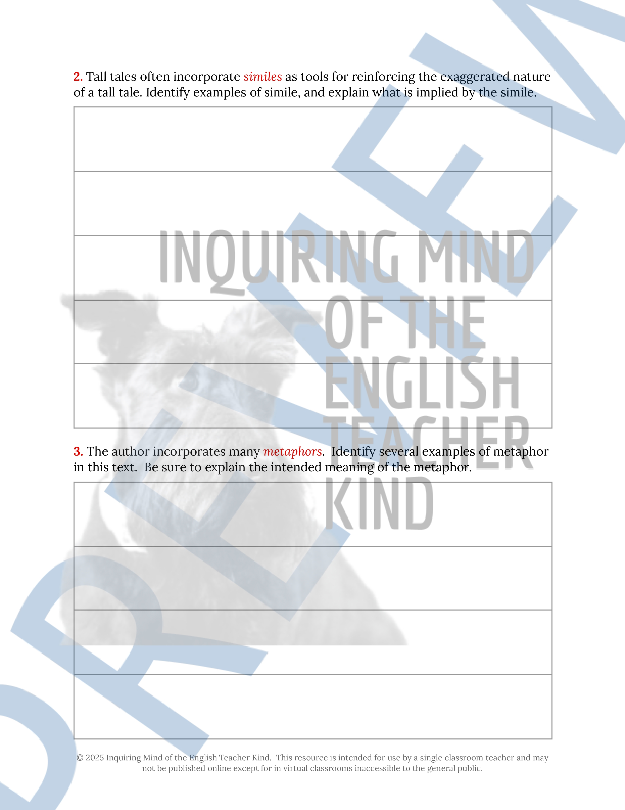 "The Devil and Daniel Webster" Literary Craft Analysis Worksheet (Short ...