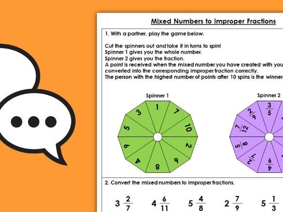 Year 5 Mixed Numbers To Improper Fractions Spring Block 2 Maths 