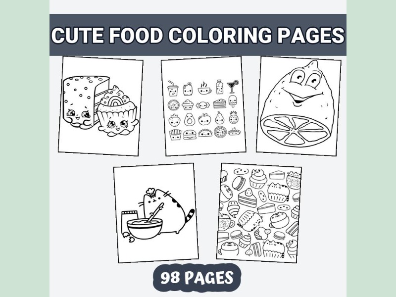 Delightful Cute Food Coloring Pages for Creative Kids | Teaching Resources