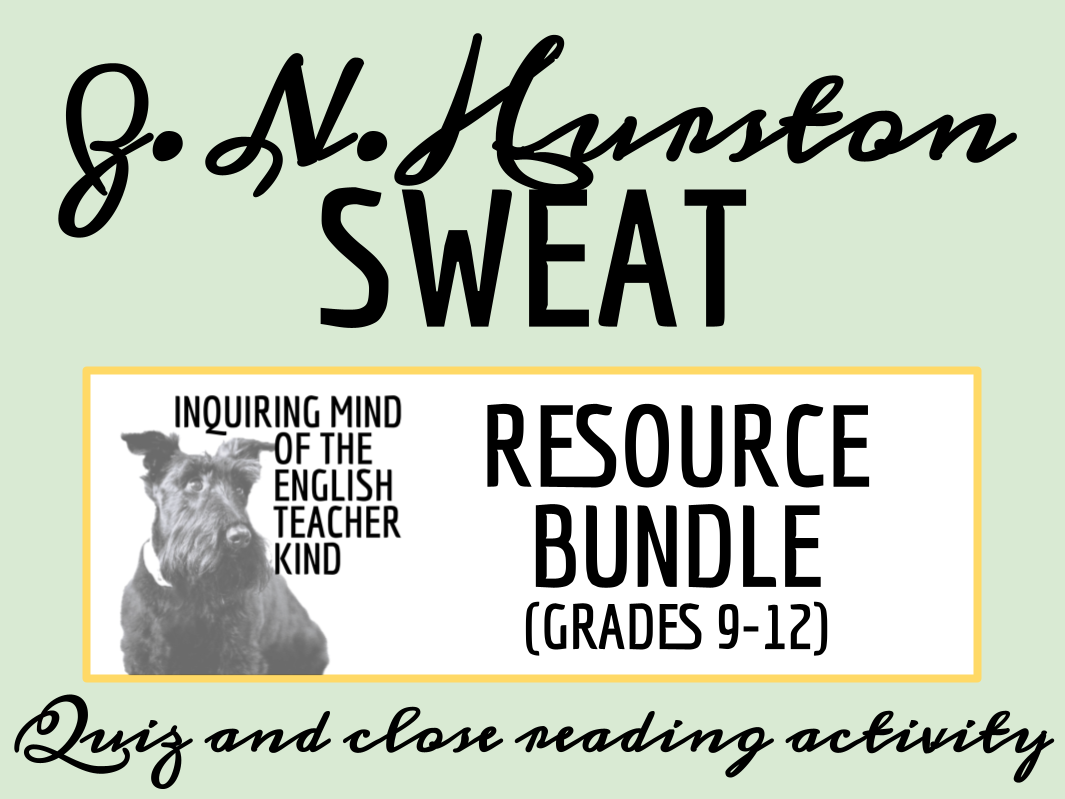 "Sweat" by Zora Neale Hurston Quiz and Close Reading Bundle | Teaching ...