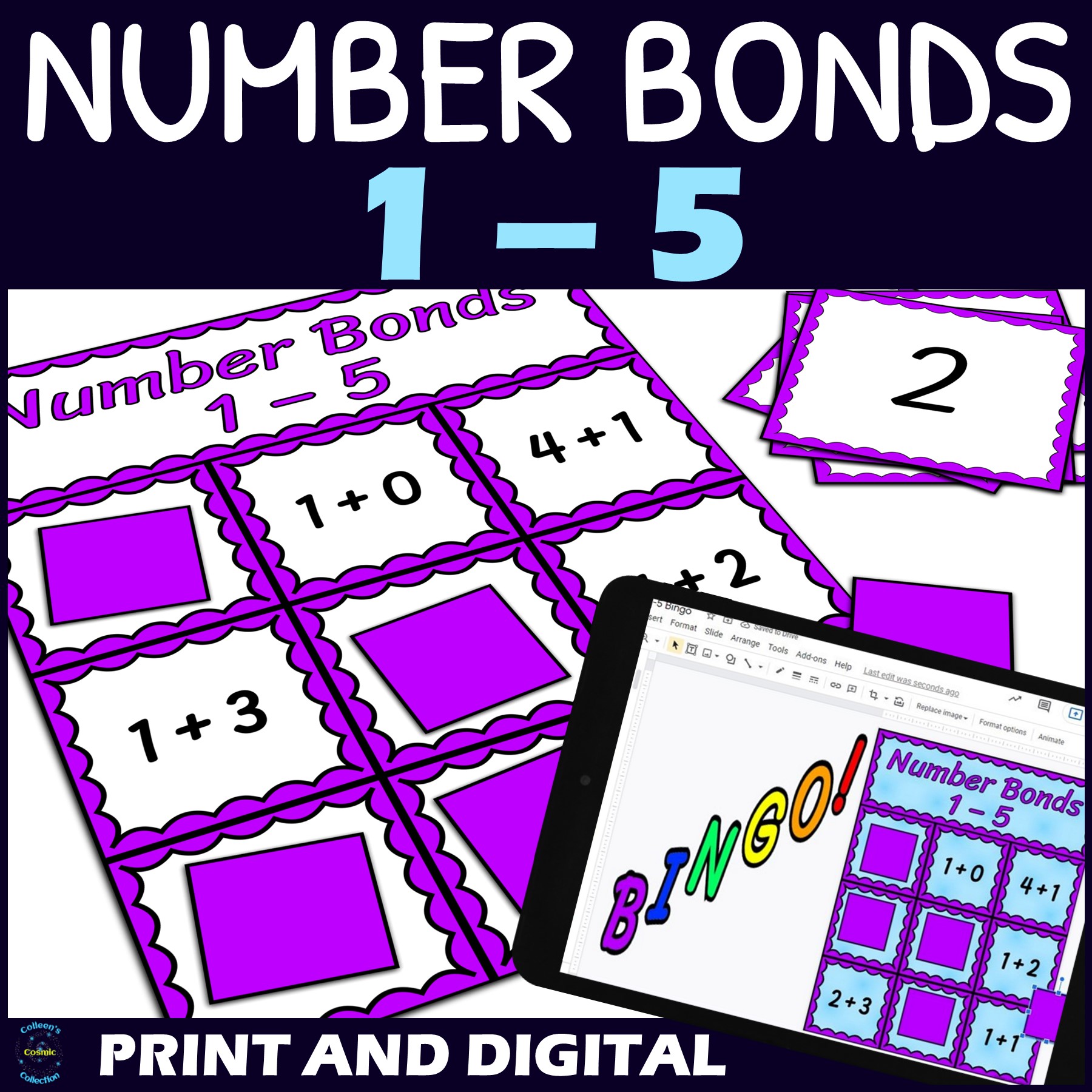 Number Bonds Bingo for numbers 1-5 for Your Whole Class | Teaching ...